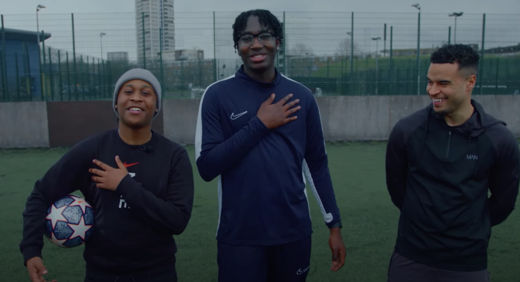 A1 x J1 go head to head in a football challenge with Toby Aromolaran ...