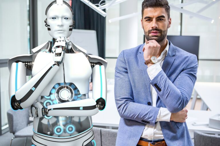 Robots assure they aren't taking over in "world's first human-robot ...