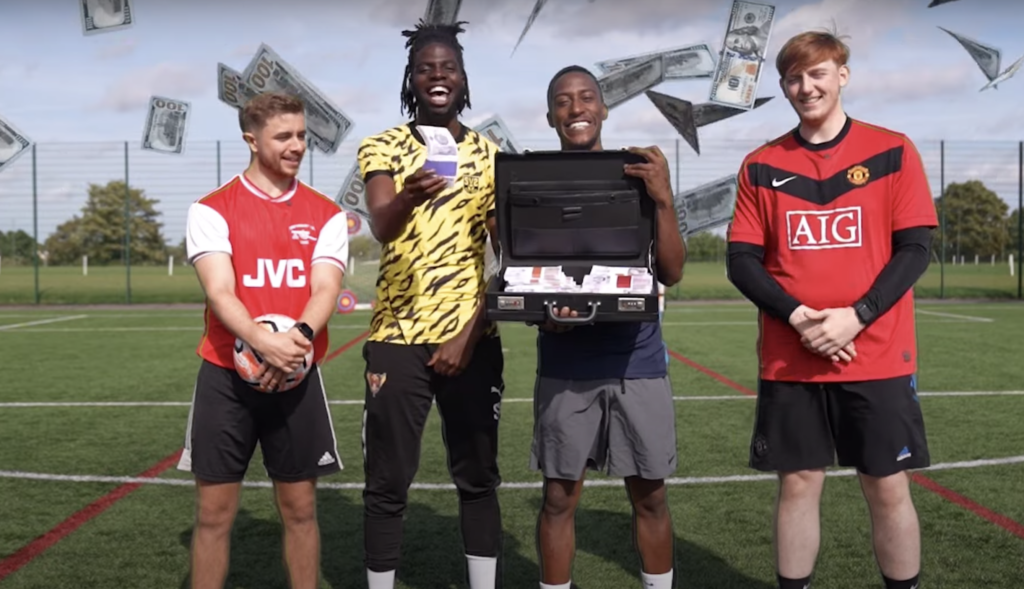 Watch Yung Filly, ChrisMD, AngryGinge & SV2 take part in a football ...